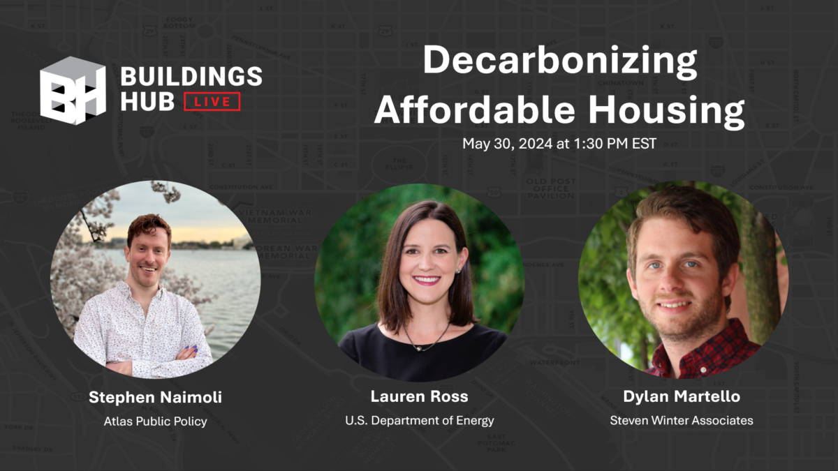 Buildings Hub Live: Decarbonizing Affordable Housing – Atlas Buildings Hub